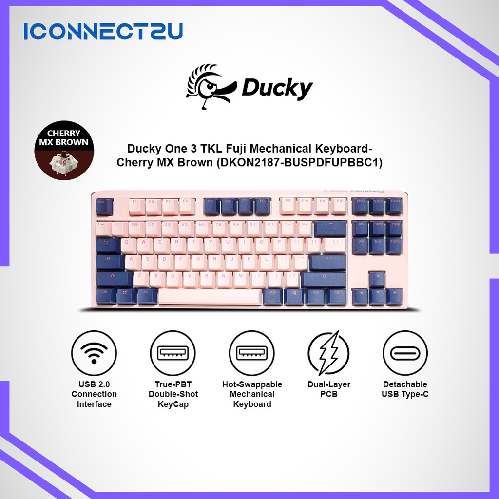 Ducky One 3 TKL Fuji Mechanical Keyboard - Cherry MX Brown (DKON2187 ...