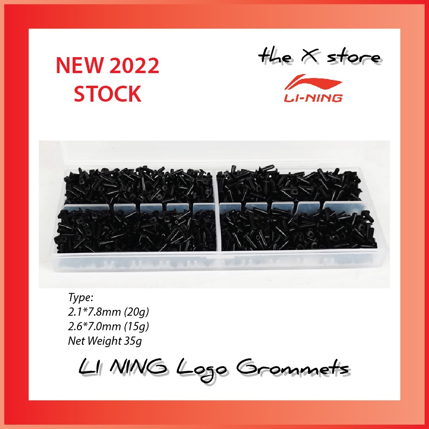 Li Ning Original Grommet AXJK006-6 Square Grommet Cubic Lock | Shopee ...