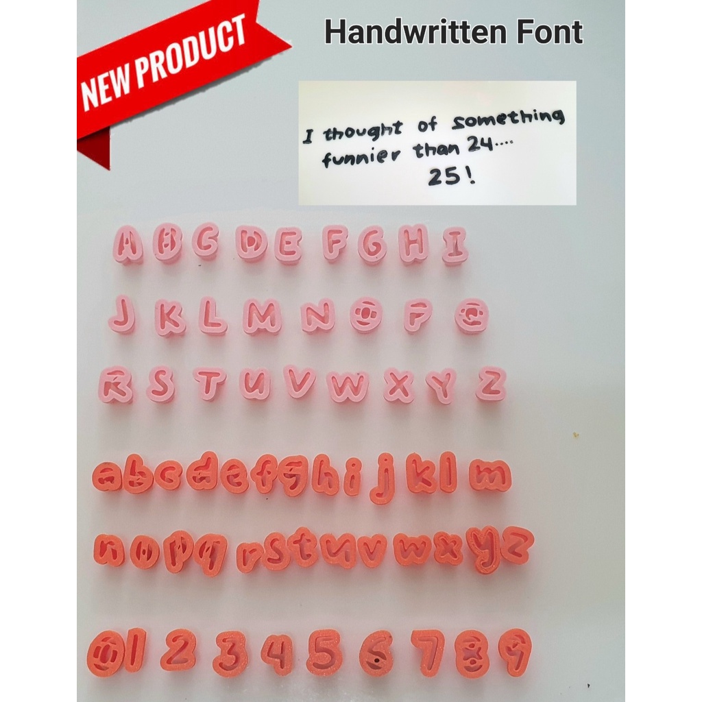 Handwritten Font Letter Cutter Fondant Cutter | Shopee Malaysia