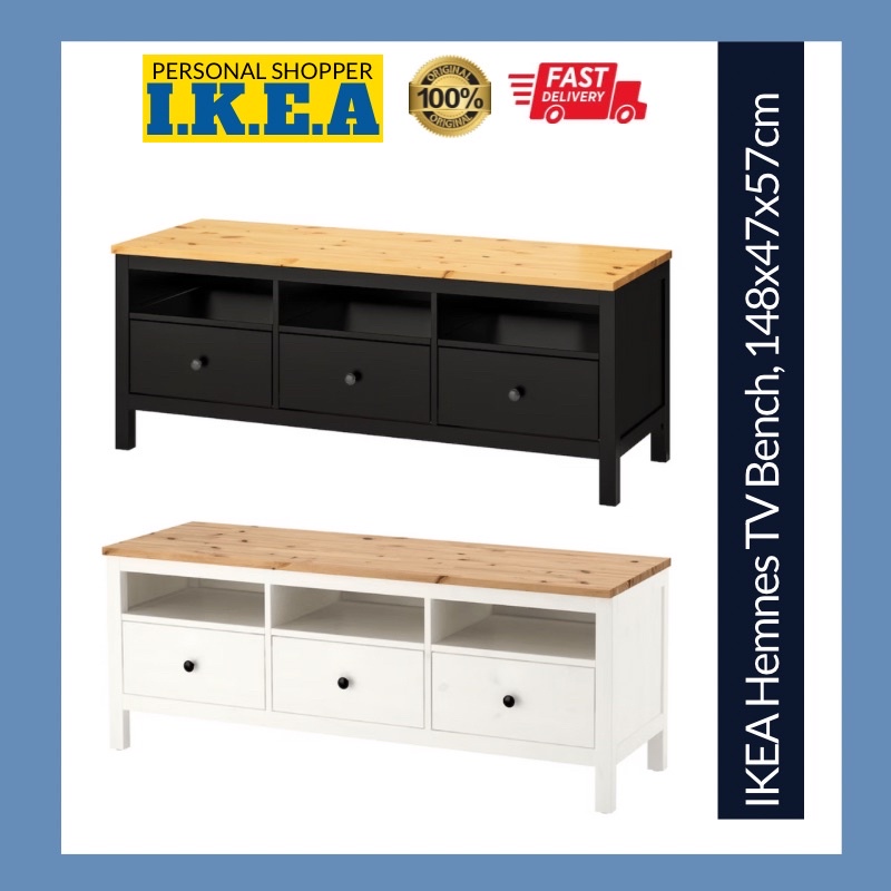 [INSTALLATION SERVICE PROVIDED] IKEA Hemnes TV Bench With 3 Drawers ...