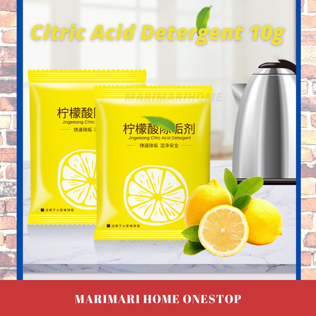 10g/Pack Lemon Citric Acid Detergent Cleaning Agent Powder Cleaner Pot ...