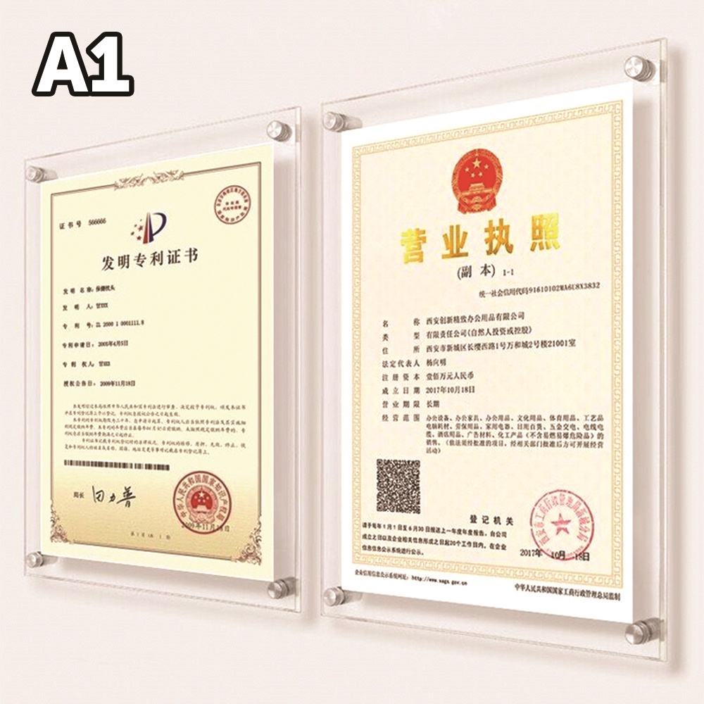 [Ready Stock] A1 Acrylic Photo/Certificate Frame with Screw Wall ...