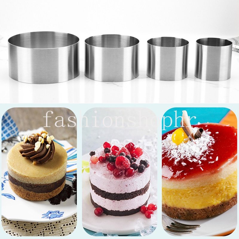Ready Stock Stainless Steel Mousse Ring Cheese Thousand Layer Mold ...