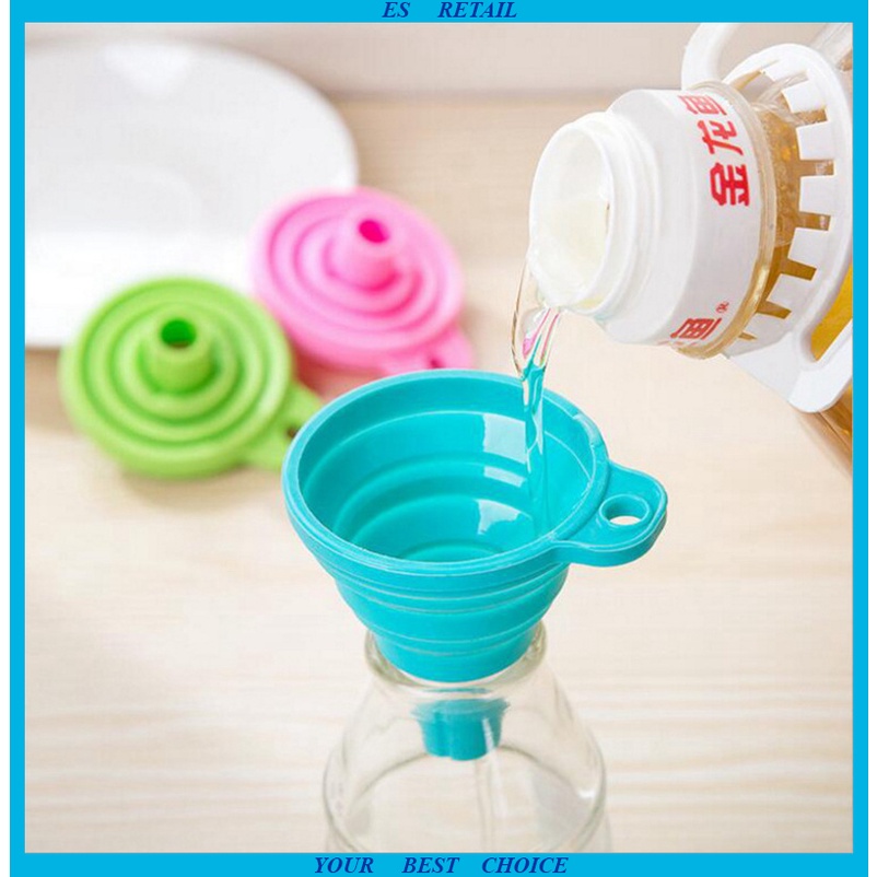 Collapsible silicone funnel Foldable silicone funnel Colour funnel ...