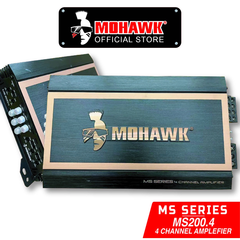 MOHAWK MS Series 4 Channel Amplifier MS-200.4 Power Amplifier Car ...