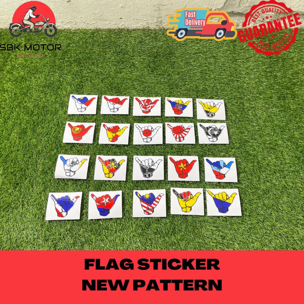 【HOT ITEM🔥】FLAG STICKER NEW PATTERN NEGARA NEGERI HAND FLAG STICKER ...