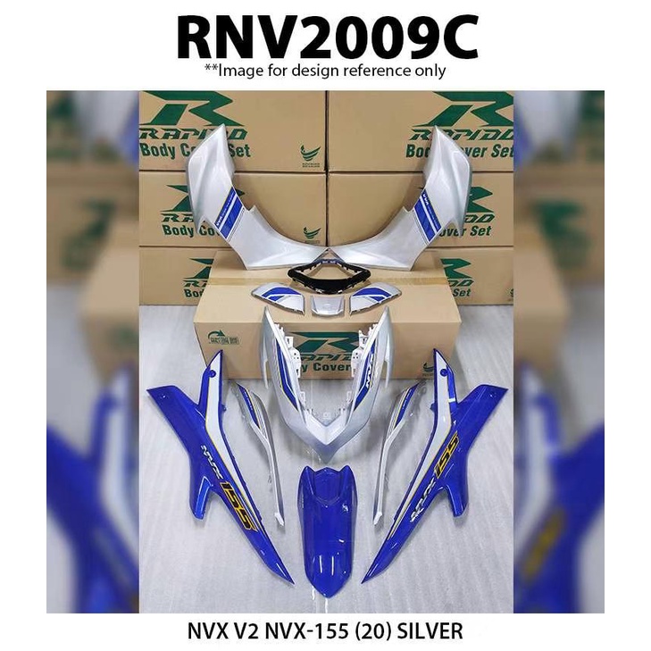 Rapido Cover Set Yamaha NVX V2 Aerox-155 (20) Black Red SIlver Blue ...