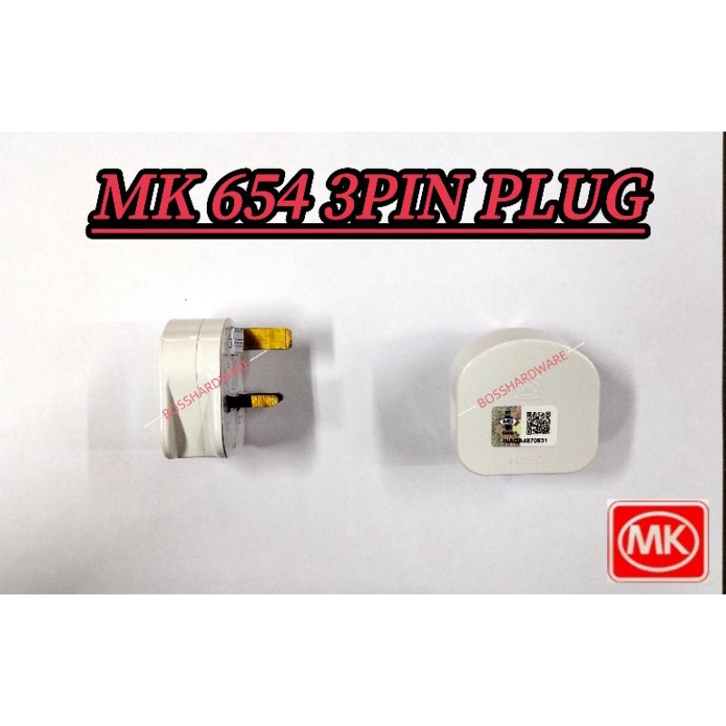 MK 654 13A FUSED PLUG TOP SIRIM APPROVED 250V KEPALA PLUG【 3 PIN ...