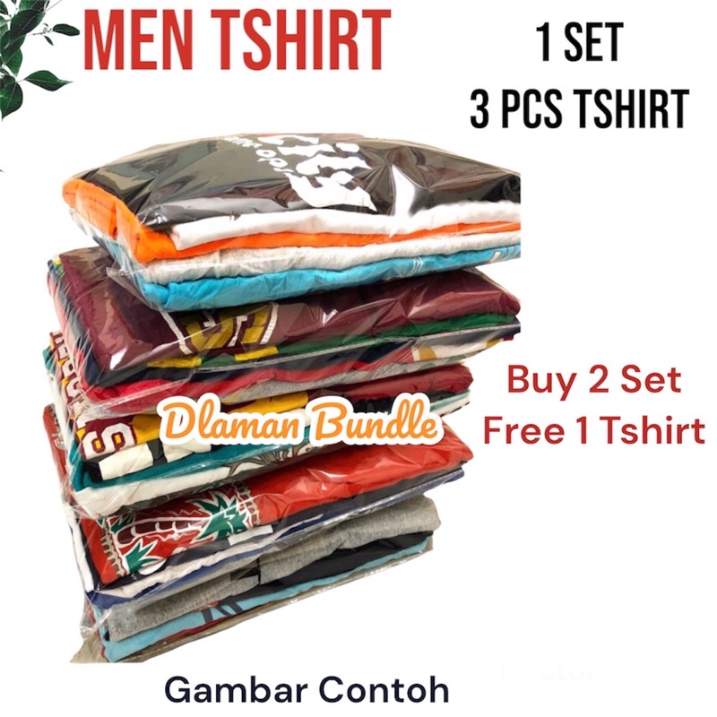 MEN TSHIRT COMBO 1 SET 3 PCS TSHIRT ( BAJU BUNDLE MURAH ) | Shopee Malaysia