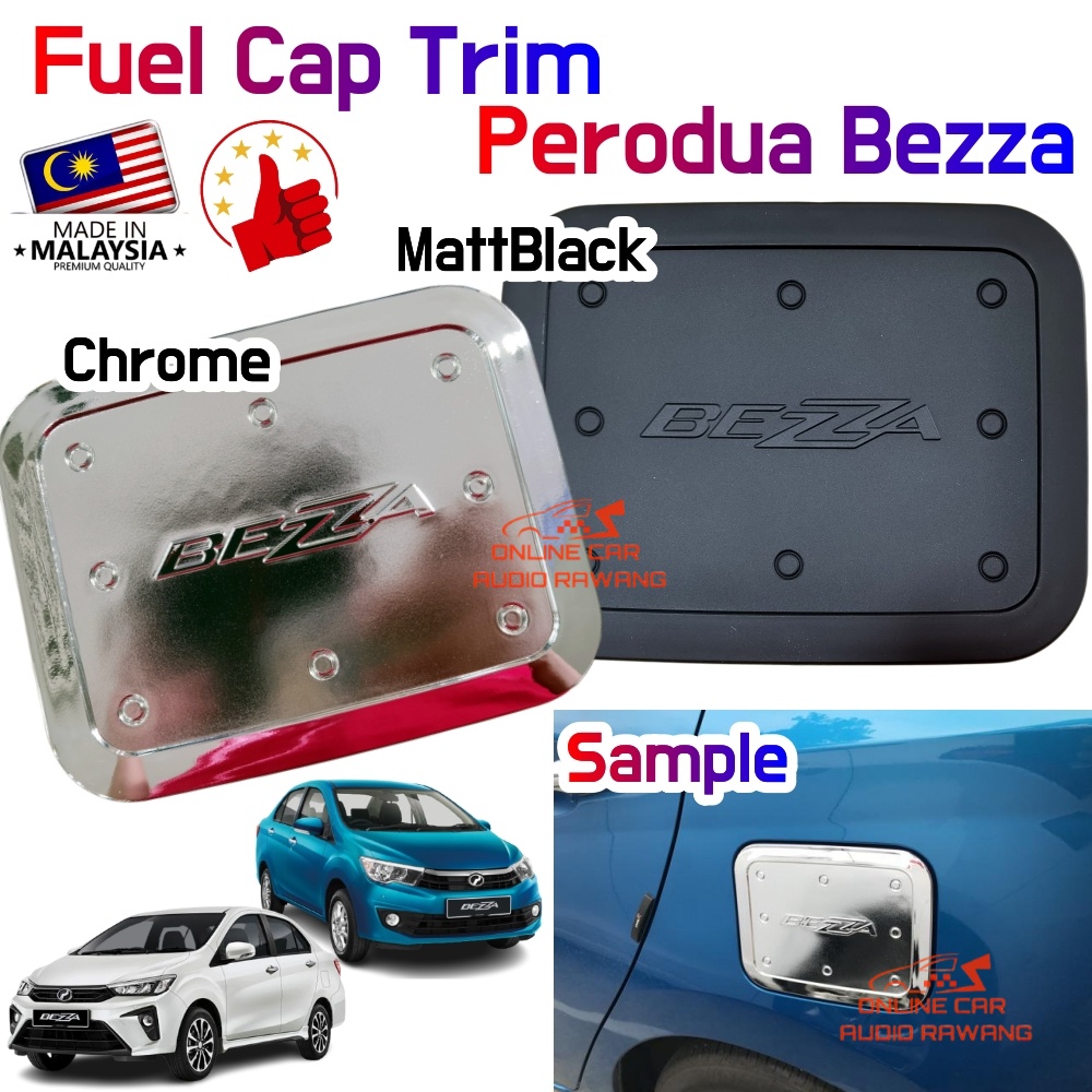 Fuel Cap Trim / Fuel Cap Cover - Perodua Bezza - MATTE BLACK / CHROME ...