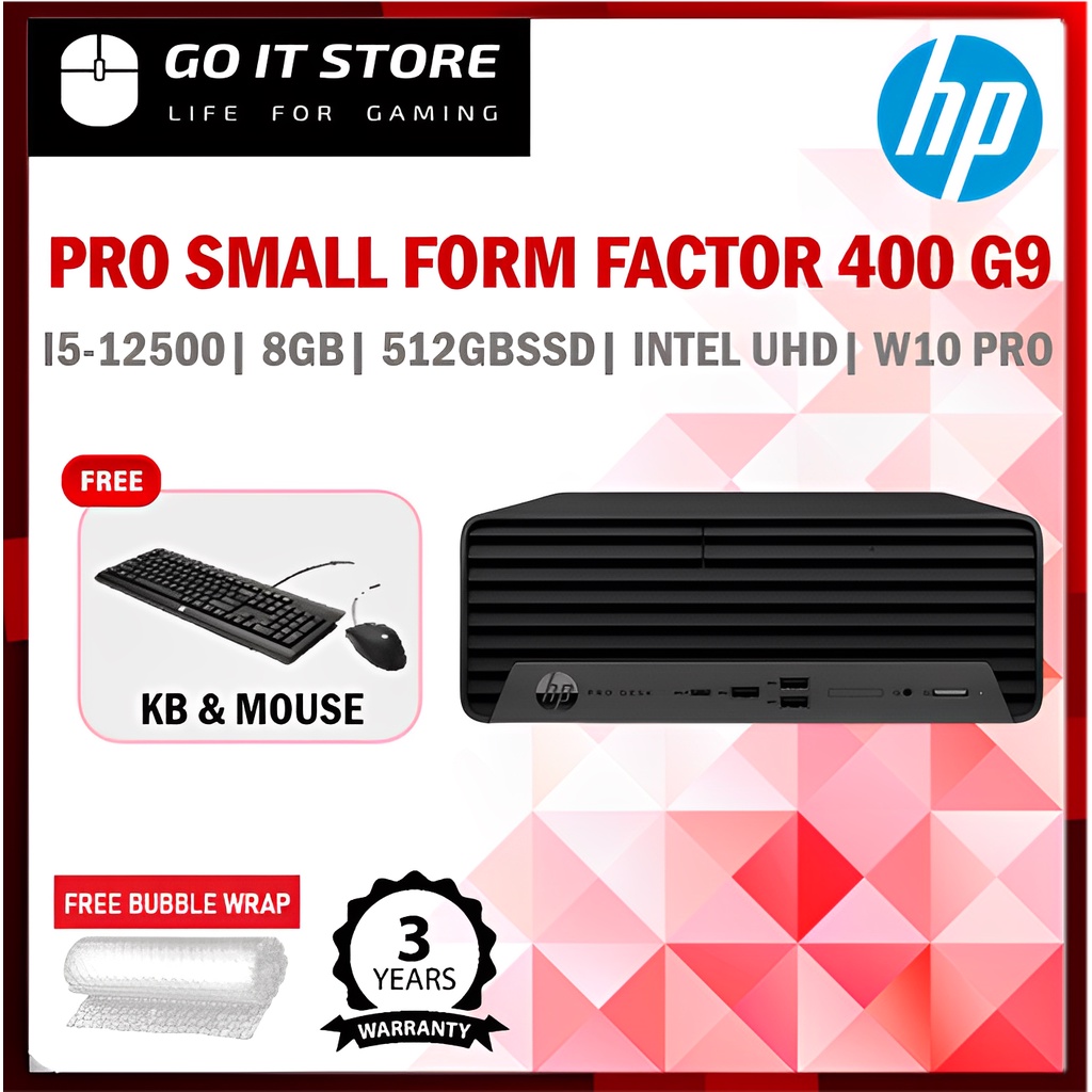HP Pro Small Form Factor 400 G9 Desktop PC - Black (6N0H2PA) (Intel i5 ...