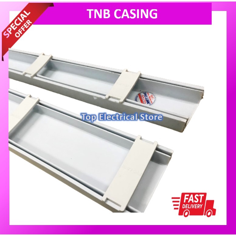 2 & 4 WIRE PVC TNB CASING / ELECTRICAL TNB CASING WITH 10PCS OF CLIPS ...
