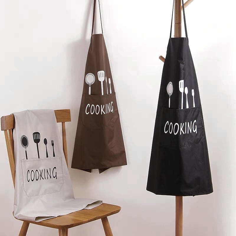 Adult Water And Oil Proof Apron Kitchen Restaurant Cooking Bib Aprons ...