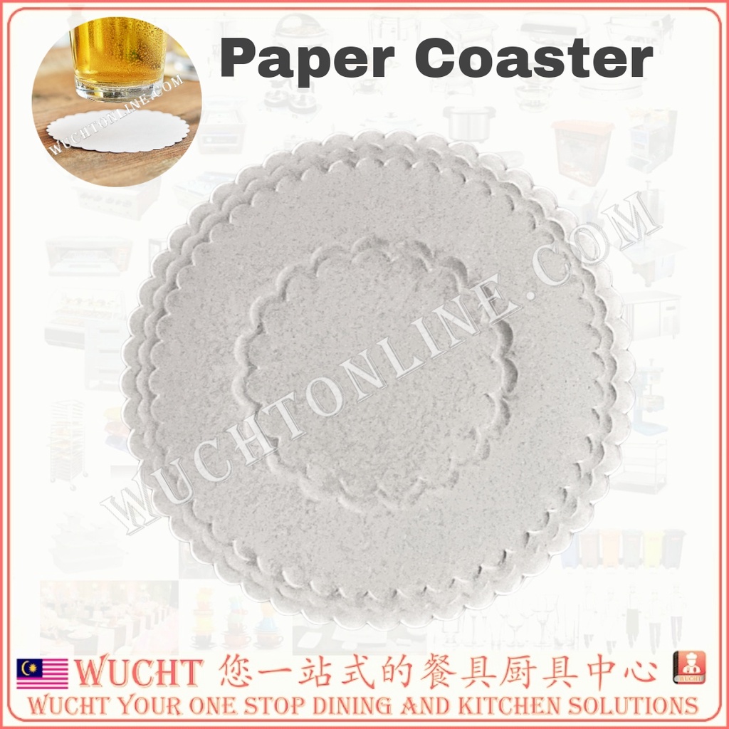 【WUCHT】500 x Plain White Tissue Coaster / Cocktail Coaster 85mm - Ideal ...
