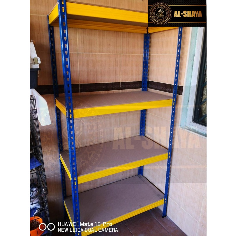 💖HEAVY DUTY RAK💖 Blue & Yellow Color Metal Rack with 3 & 4 Levels ...