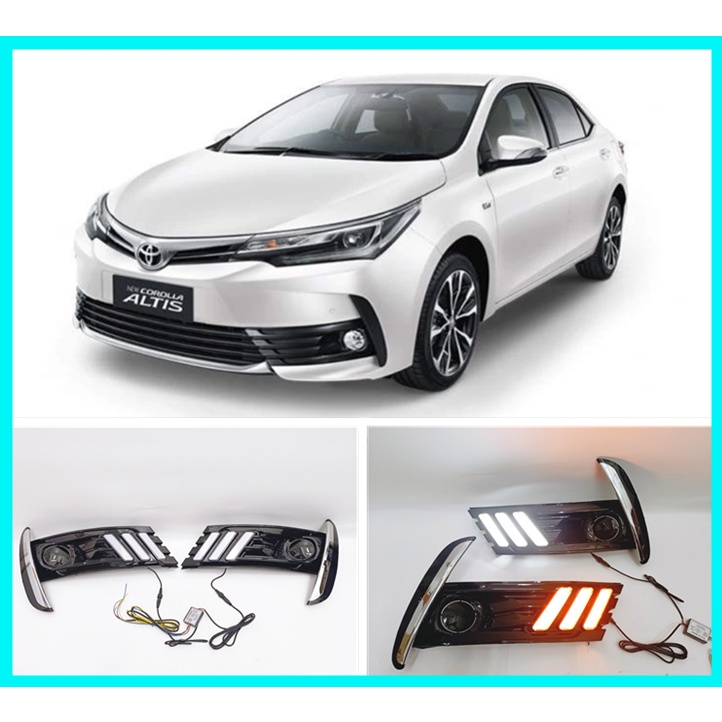 Toyota ALTIS 2017-2019 Daylight DRL + Signal Fog Lamp Cover 2 IN 1 ...