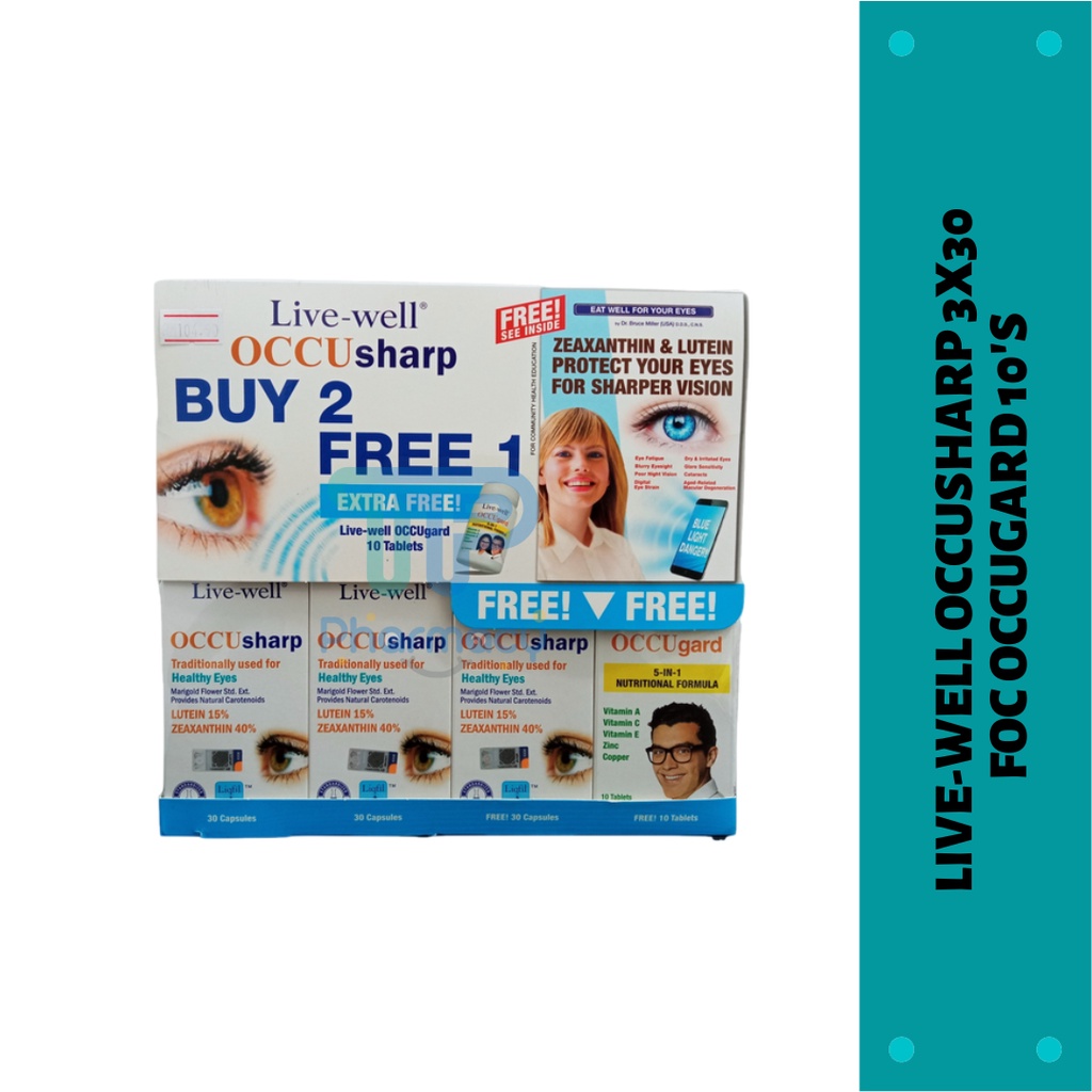 LIVE-WELL OCCUSHARP 30'SX2 + 30'S + 10'S OCCUGARD (For healthy eyes and ...