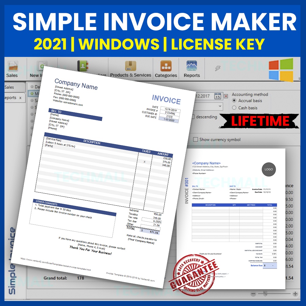 [SELF REDEEM] SimpleSoft Simple Invoice Maker | Full Version | License ...