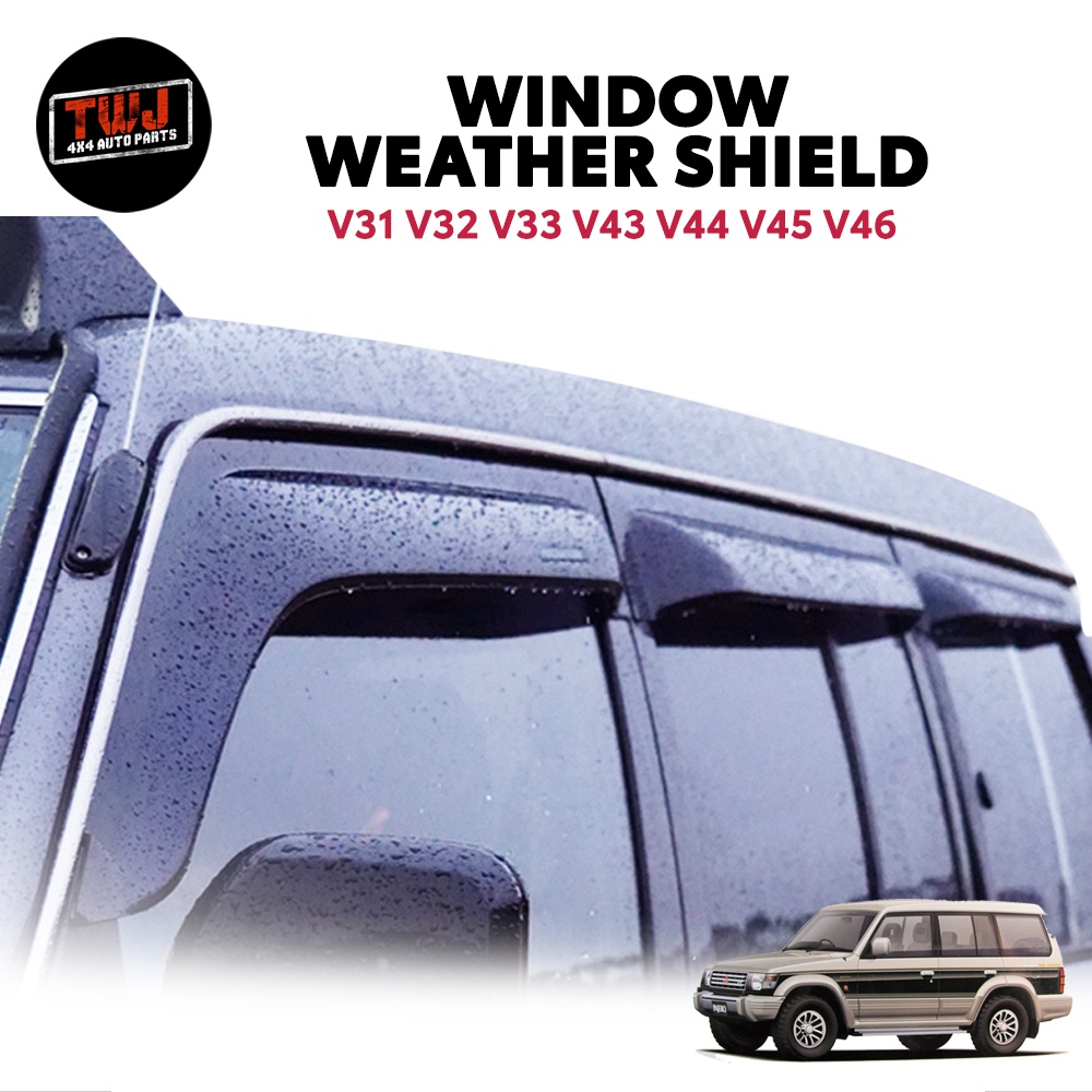 Mitsubishi Pajero V31 V32 V33 V44 V46 Rain shield Window visor weather ...
