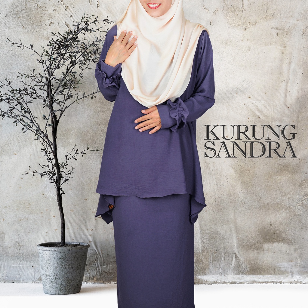 (NEW) TUDIAA KURUNG SANDRA Batwing Ruffle Plus Size / Plus Size Baju ...