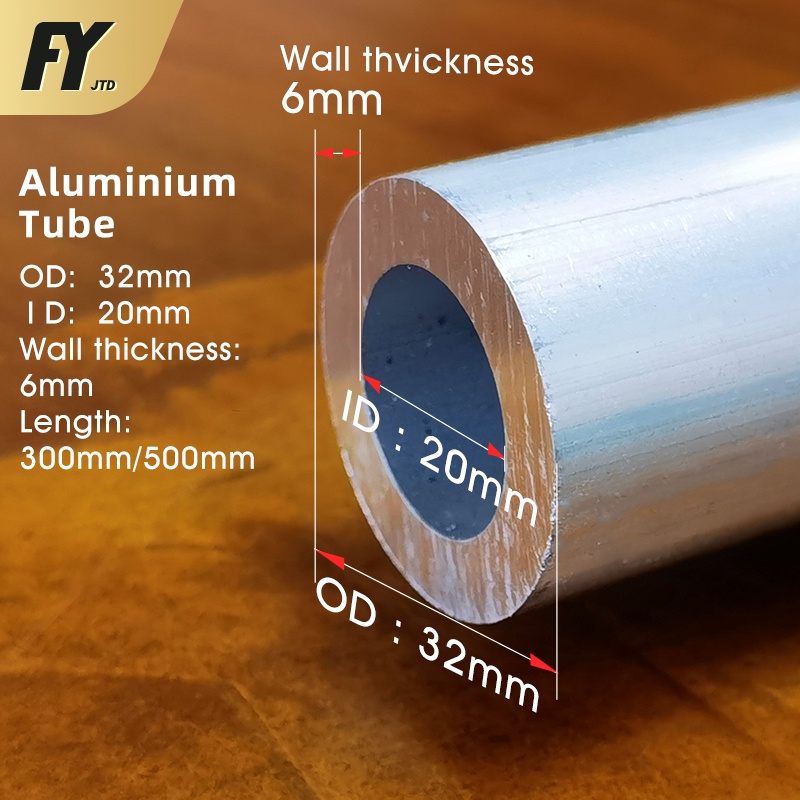 FUYI Aluminum tube OD 32mm ID 20mm alloy tube 32mm outer diameter 20mm ...