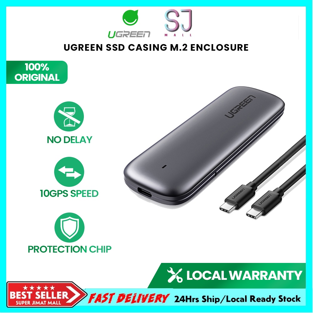 UGREEN SSD Case NVME M.2 Enclosure 10GB USB Type C External Mobile Hard ...