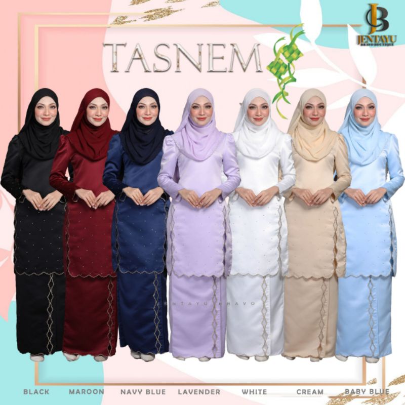 NEW DESIGN RAYA TASNEM KURUNG MODEN LACE SULAM | BAJU RAYA 2023 NIKAH ...