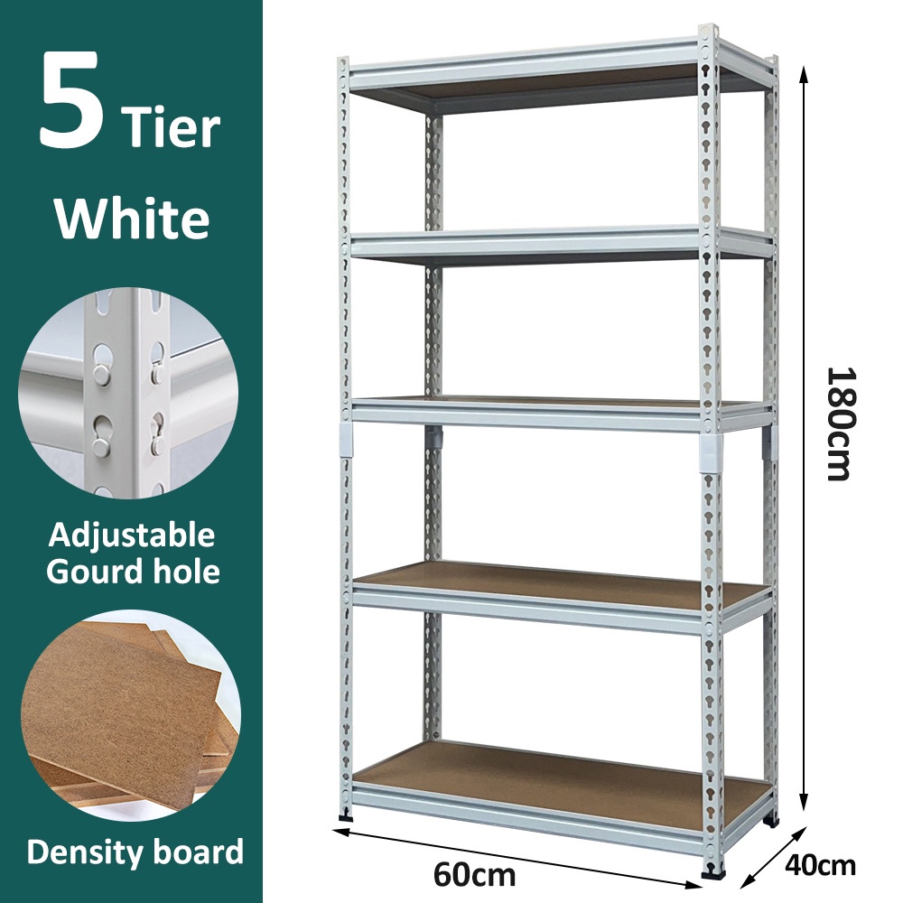 3/4/5 Tier Heavy Duty Rack Rak Besi Bertingkat Metal Adjustable ...