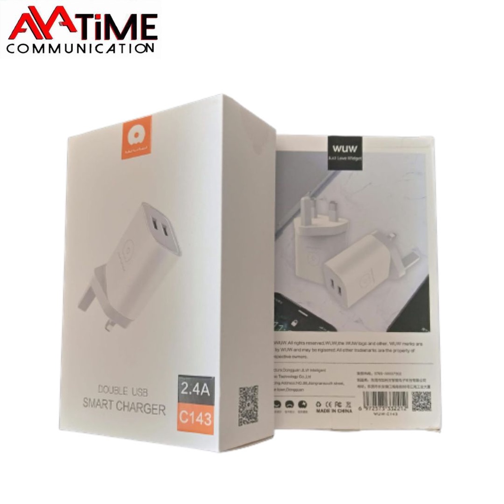 WUW ADAPTER DOUBLE USB SMART CHARGER/FAST CHARGING | Shopee Malaysia