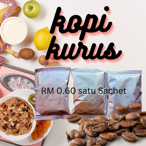 kopi kurus coffee slimming oem borong murah 25gram [1 sachet] | Shopee ...