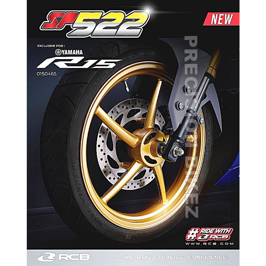 RCB SP522 R15 MT15 SPORT RIM ( 250 / 350 X 17 ) GOLD or MATT BLACK ...