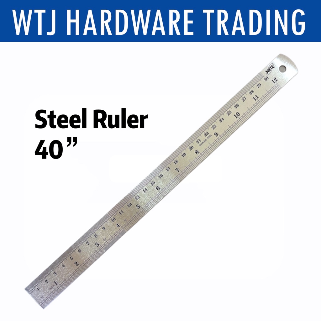 40" Stainless Steel Ruler/Metal Ruler/Measuring Tool /Pembaris Besi ...