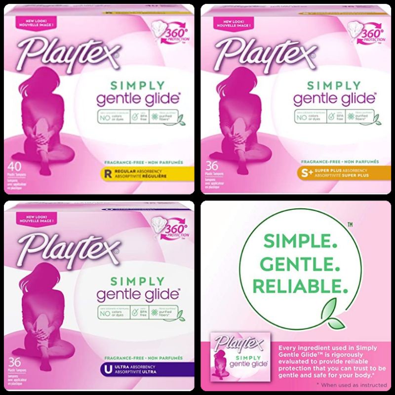 现货 KL Ready stock Playtex Simply Gentle Glide Unscented Tampons ...