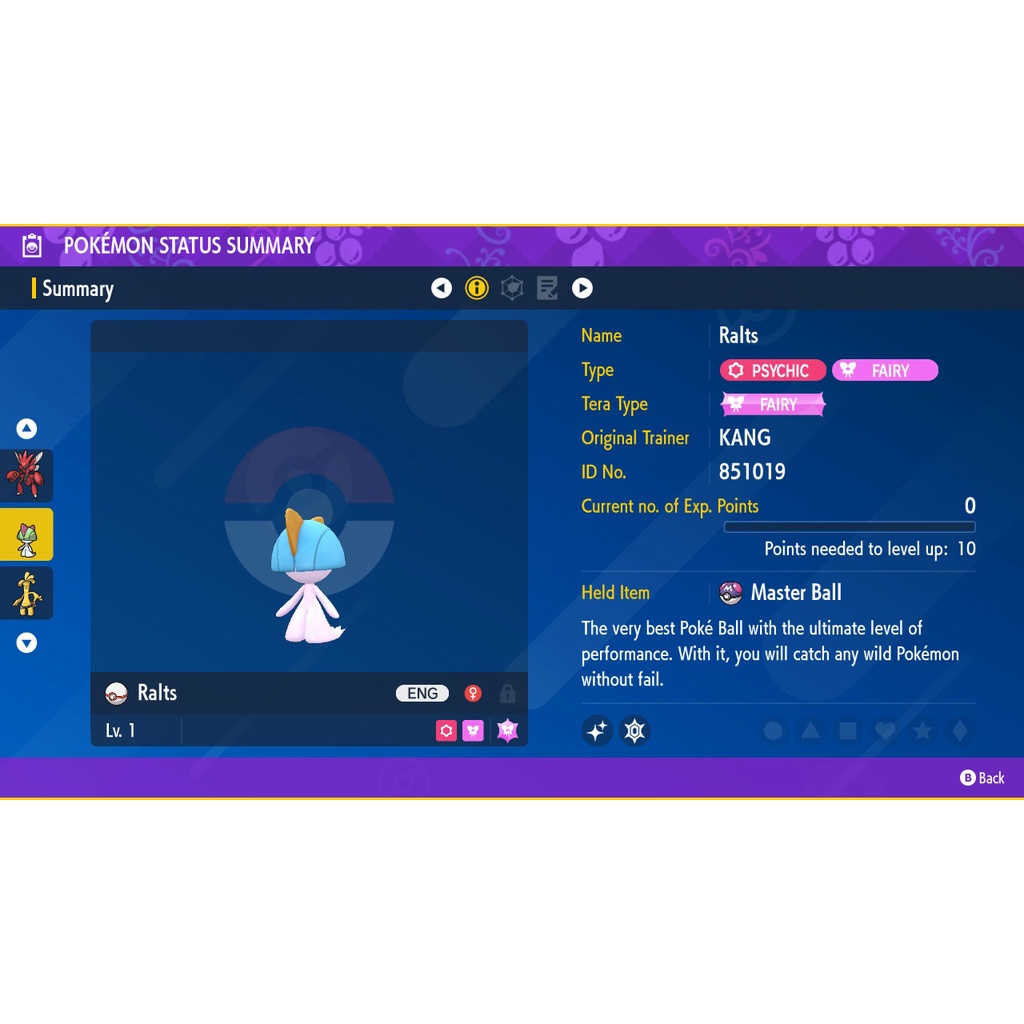 Pokemon Scarlet & Violet - 6IV Shiny Ralts (Female) | Shopee Malaysia