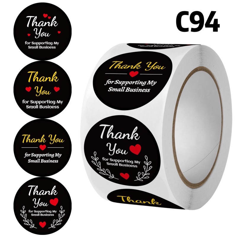 500pcs/Roll Thank You Sticker Seal Tape Label Sticker Food Sticker Door ...