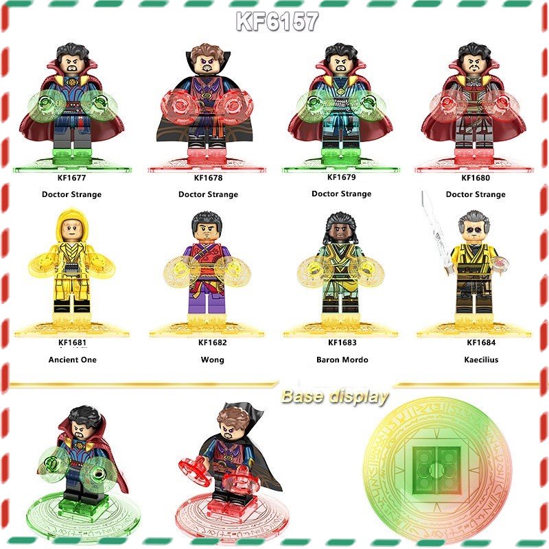 Assembled Building Block Minifigures Blackened Doctor Strange Master Gu ...