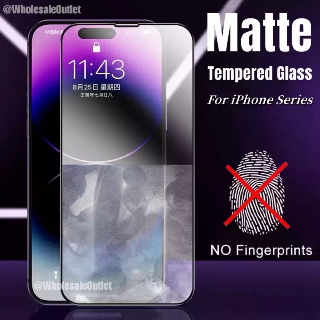 For iPhone 11 12 13 14 15 Pro Max mini 6 6s 6+ 7 8 Plus SE X XR XS Max Anti FingerPrint Matte ...