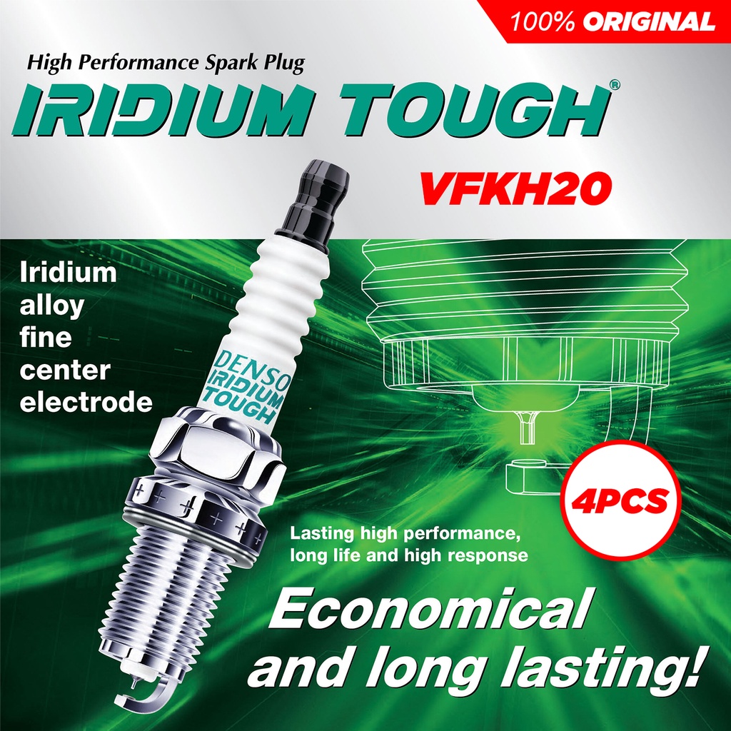 VFKH20 DENSO IRIDIUM TOUGH SPARK PLUG (4PCS) - Toyota Alphard / Vellfire / Camry / Estima / Jazz ...
