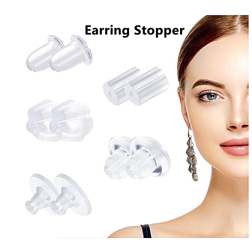 500Pcs Ear Stopper Earring Backs Stopper Safety Pin Safety Brooch ...