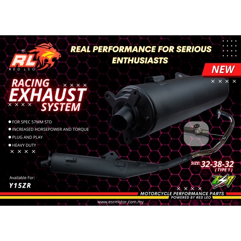RED LEO RACING EXHAUST CUTTING STANDARD ( EXZOS ) | Shopee Malaysia