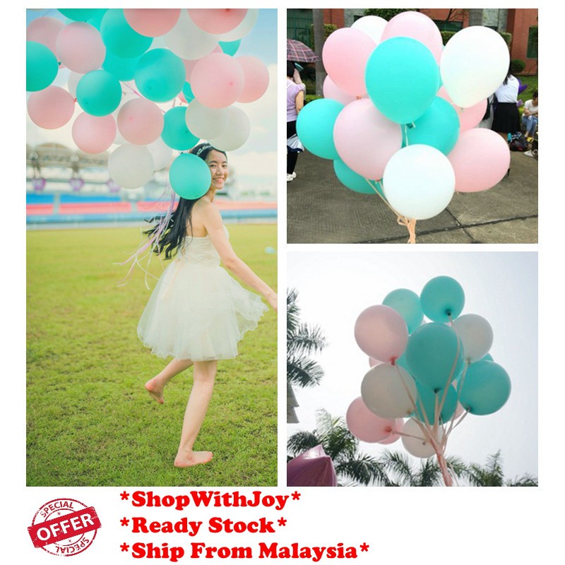 【ShopWithJoy】100pcs 10inch Latex Balloons Helium Thick Balloon Party ...