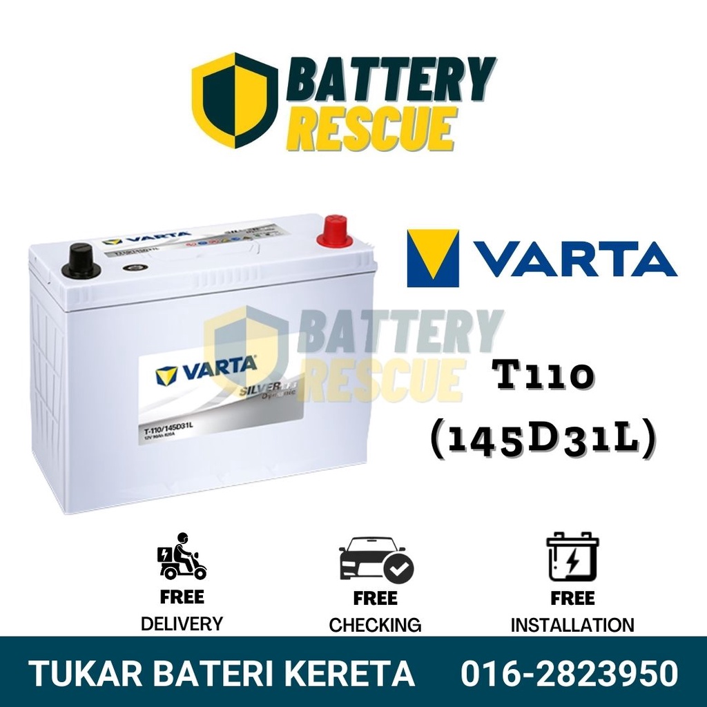[Installation Provided] T110 | T-110 | 145D31L | Varta Silver EFB Dynamic Car Battery Bateri ...