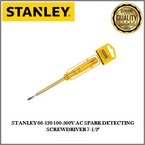 STANLEY 66-120 100-500V AC SPARK DETECTING SCREWDRIVER 7-1/2" | Shopee ...
