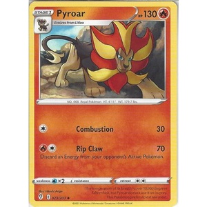 Pyroar / 023/203 / Uncommon / Sword & Shield Evolving Skies Pokemon ...