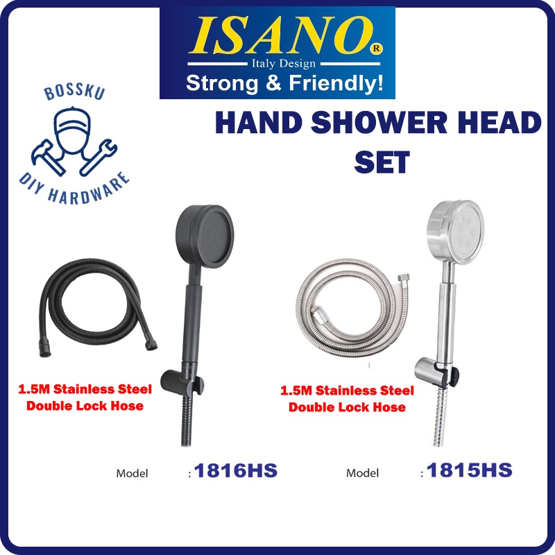 ISANO Hand Shower Head Set included 1.5M Stainless Steel Hose with ...