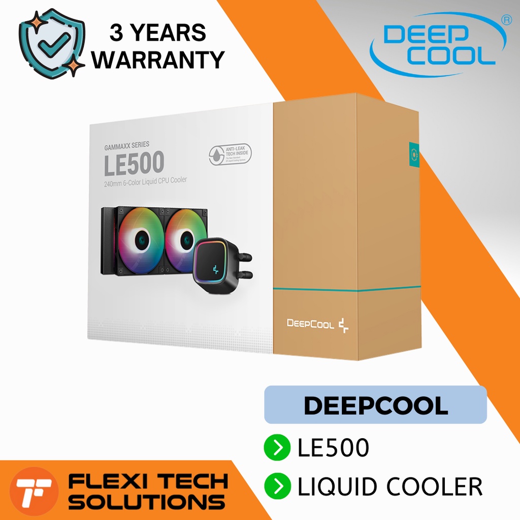 Flexi Tech DEEPCOOL LE500 240mm LED Liquid AIO CPU Liquid Cooler ...