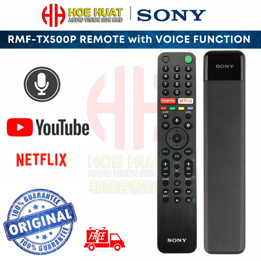 【Original】 Sony RMF-TX500P Voice Search Bravia Android TV Remote for Series X8000H X9000H A8H ...
