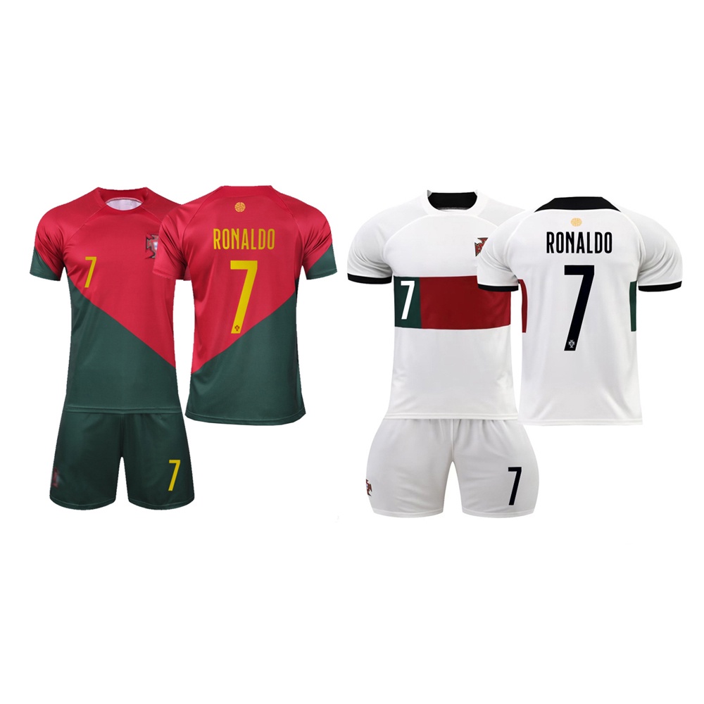 2022 World-Cup Portugal Jersey No.7 Ronaldo Jersey Set Men Football ...