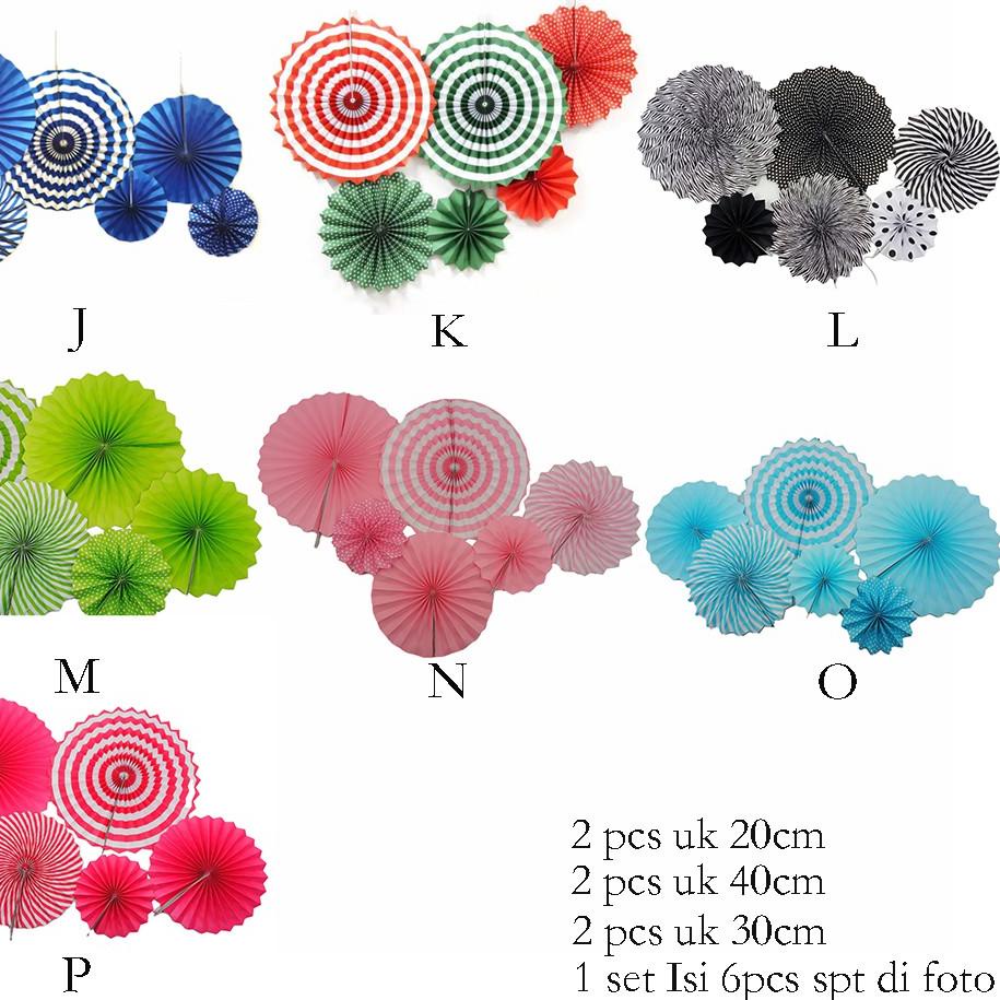 New Model paper fan set / paperfan / paper flower set 6 in 1 ...