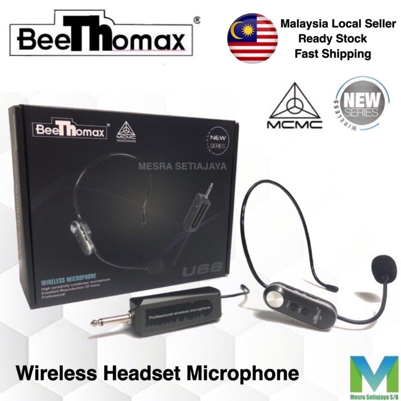 BEETHOMAX MCMC U66 WIRELESS HEADSET MICROPHONE Mikrofon Tampa Wayer ...